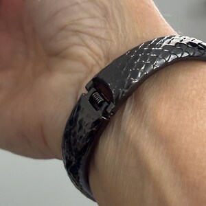 Vintage Studio Time Snake Hinged Watch, Studio Time Gunmetal Rhinestone ...