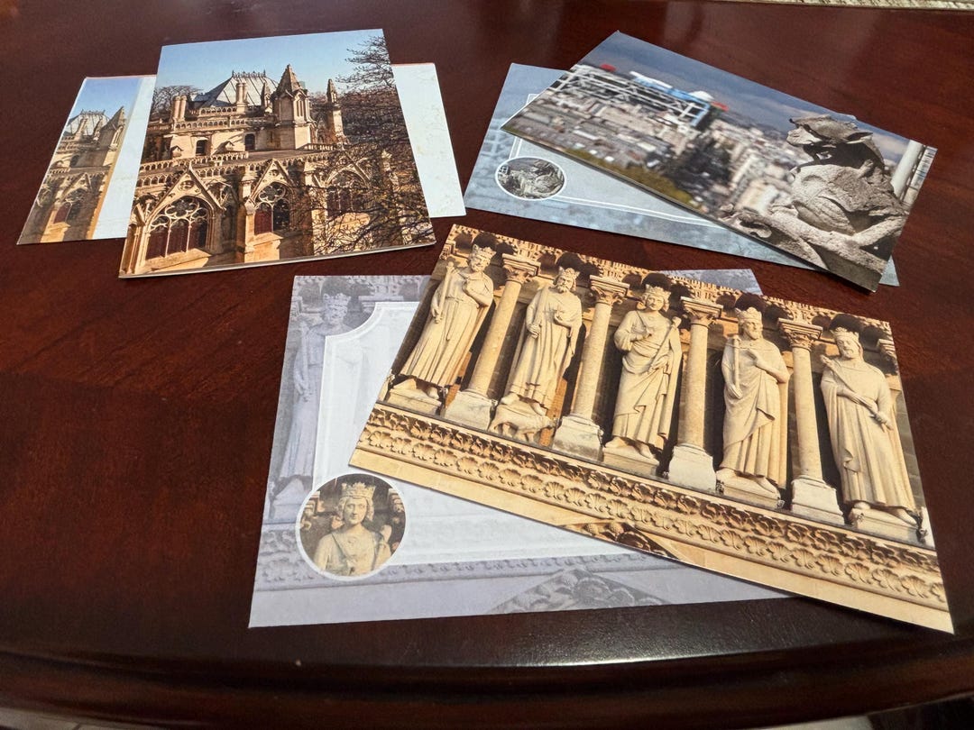 Vintage Notre Dame Note Cards , Friends of Notre Dame Paris Gargoyle ...
