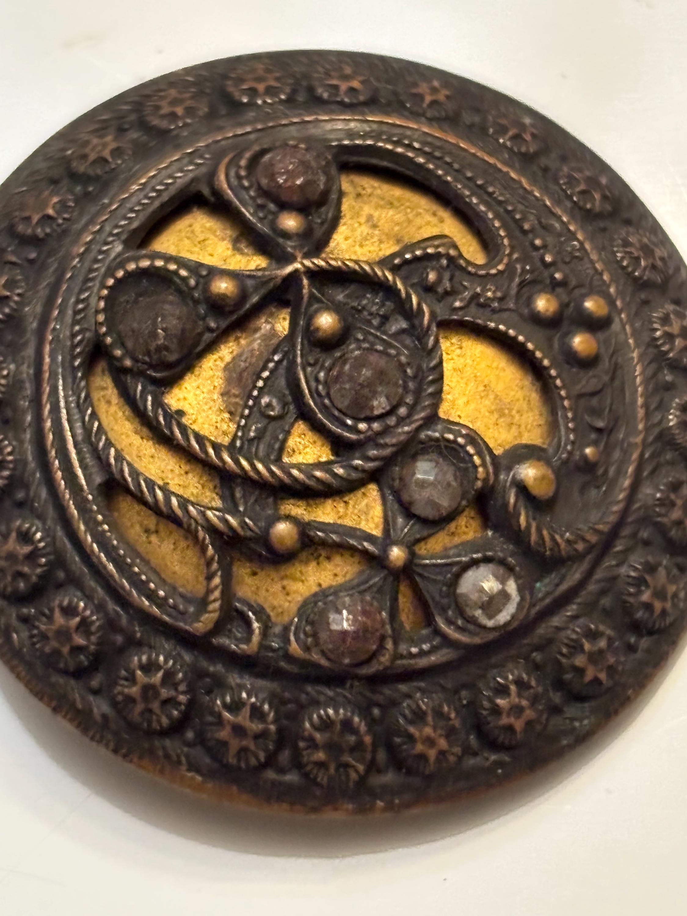 Antique Gothic Celtic Irish Steel Cut Out BUTTON, Antique 1800s Irish ...