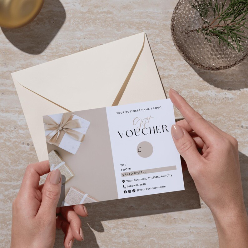 Editable Gift Voucher Template | Digital Download | Printable Gift ...