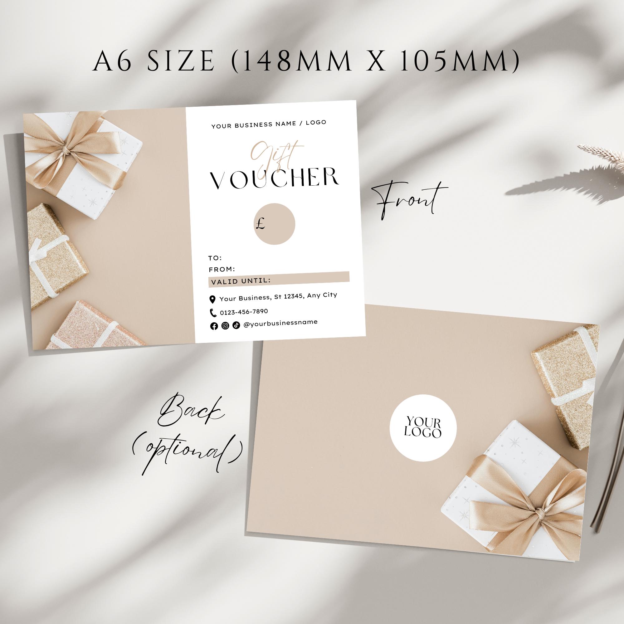 Editable Gift Voucher Template | Digital Download | Printable Gift ...