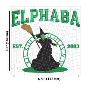 Wicked Elphaba Glinda Embroidery Design: PNG, DST, PES (digital File ...