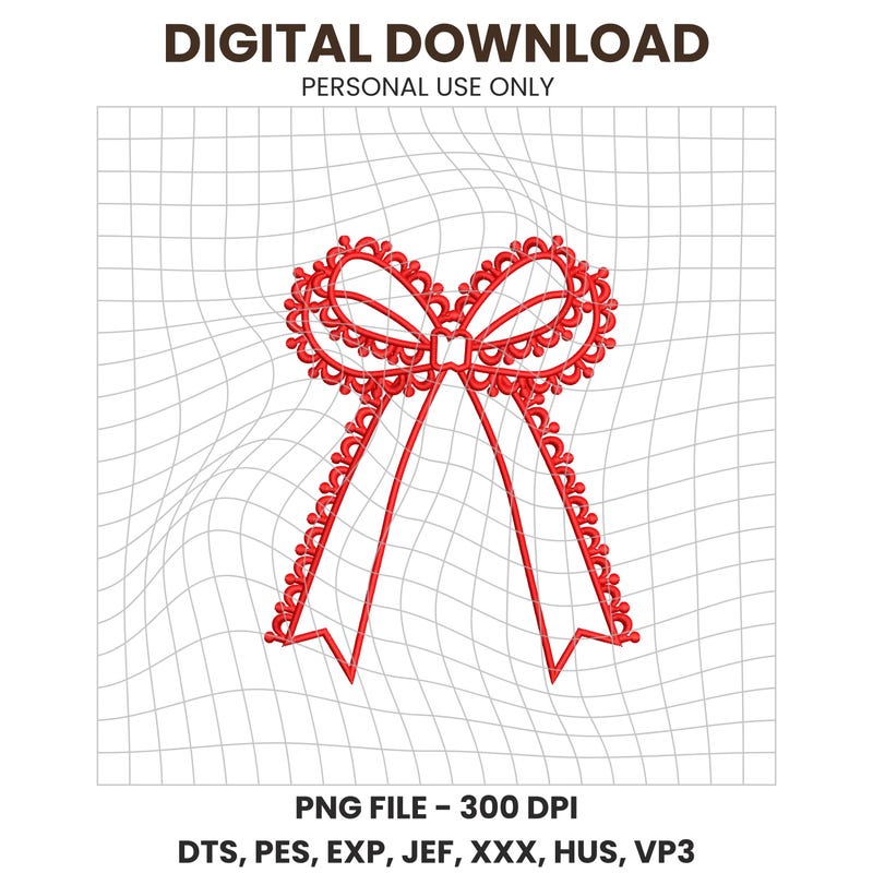 Horizontal Bow Embroidery - Etsy