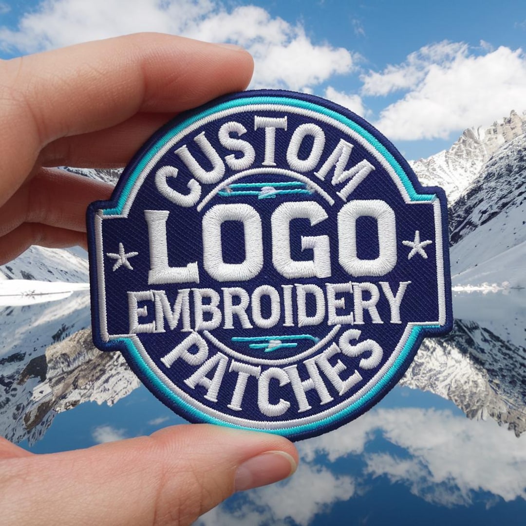 Custom Logo Embroidered Iron-on Patch, Sew on Logo Badges for Bag ...