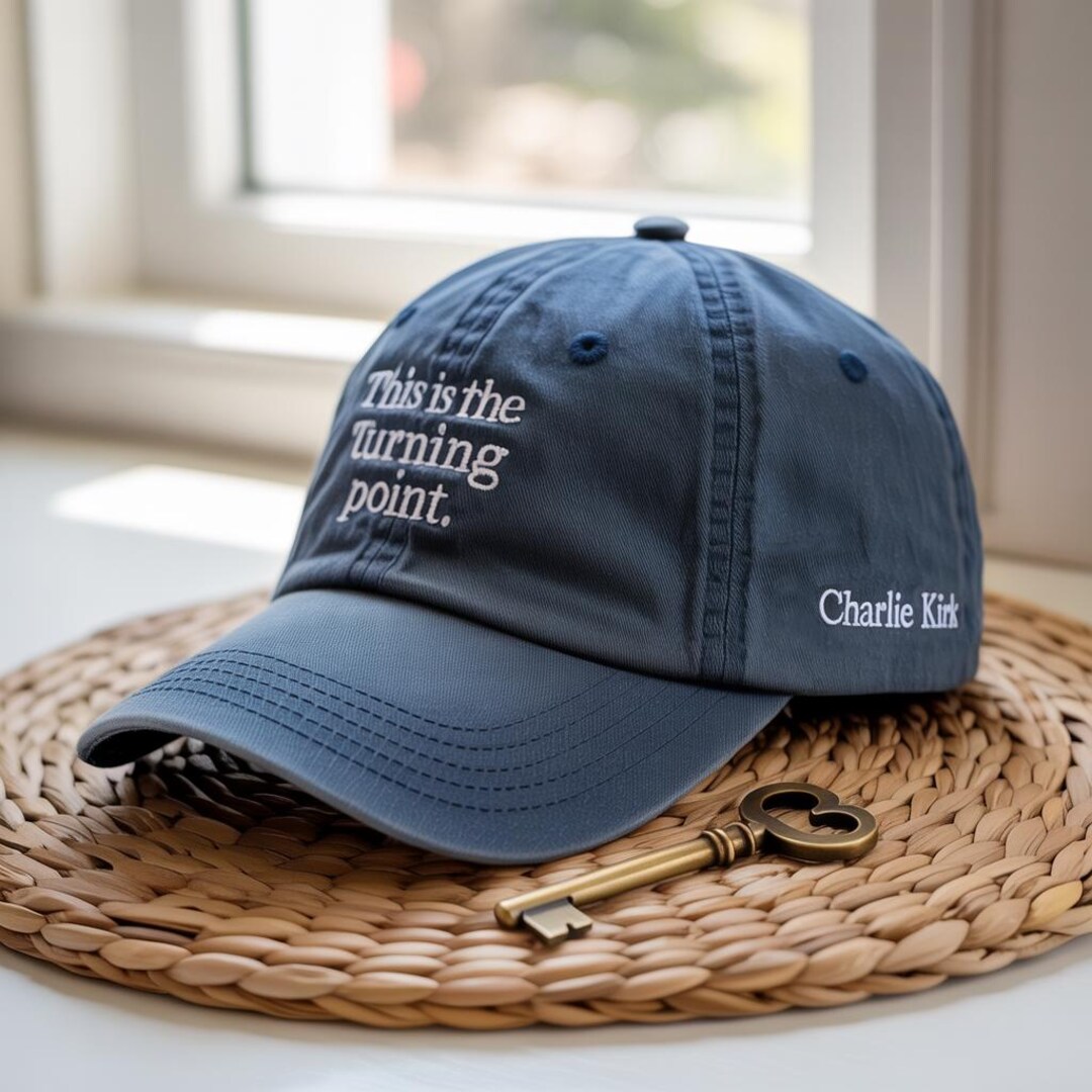 Organic Cotton Embroidered Patriot Hat - This is the Turning Point - Etsy