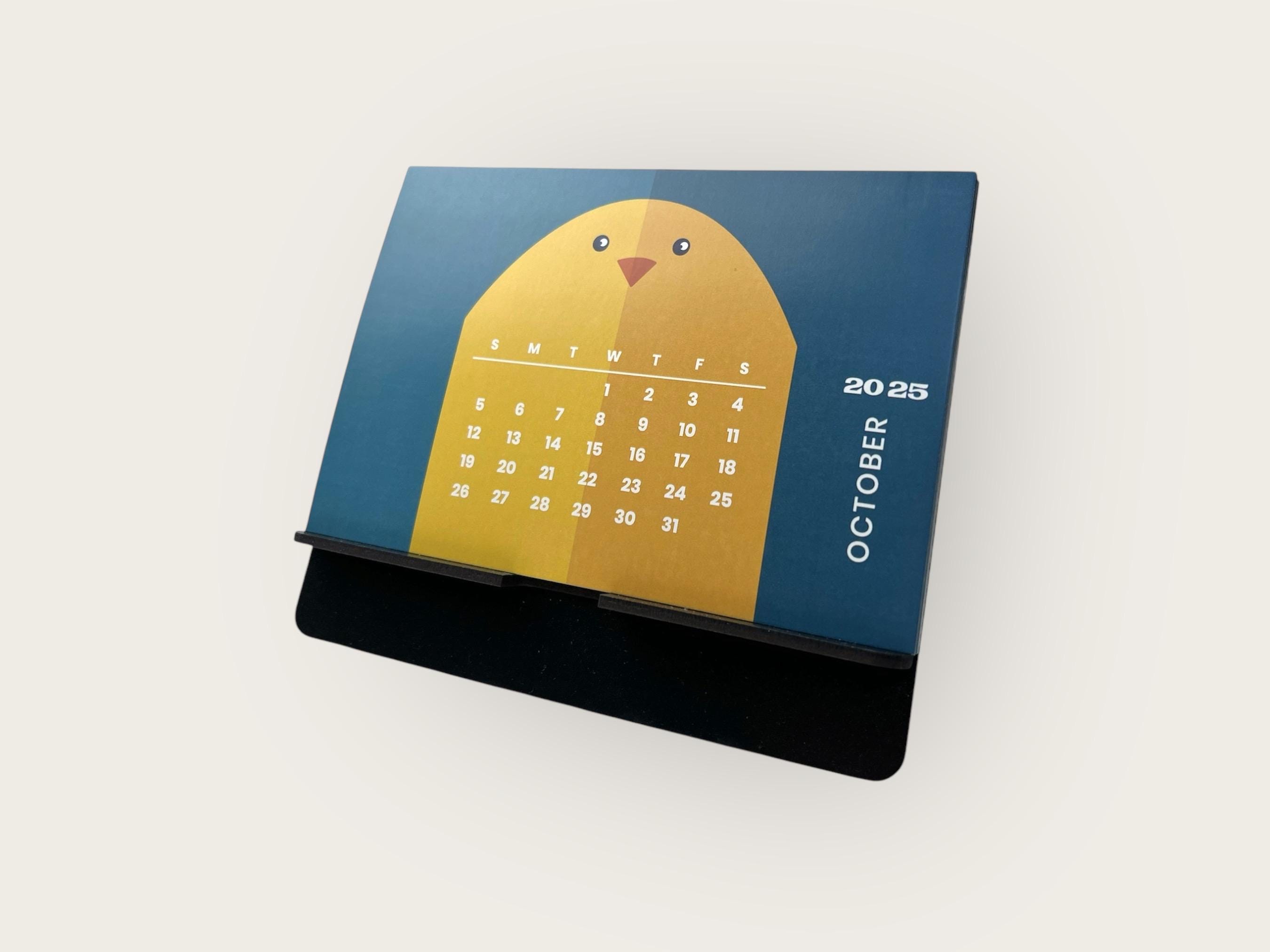 2025 Desktop Calendar Animals İllustration - Etsy