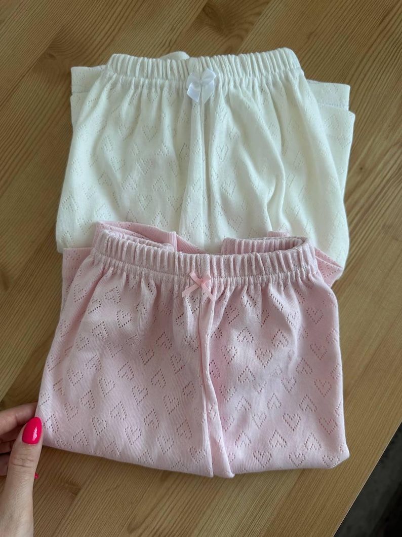 White Cotton Cami Set Pajamas, Soft and Cozy Loungewear, Heart Pattern ...