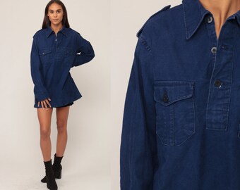 Blue jean shirt | Etsy