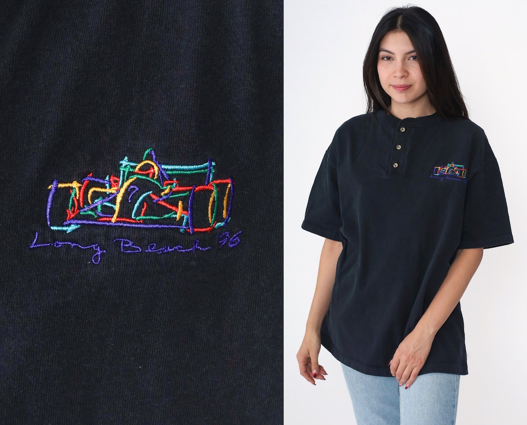 Long Beach Grand Prix Shirt 1996 Car Racing Shirt 90s Embroidered Race ...