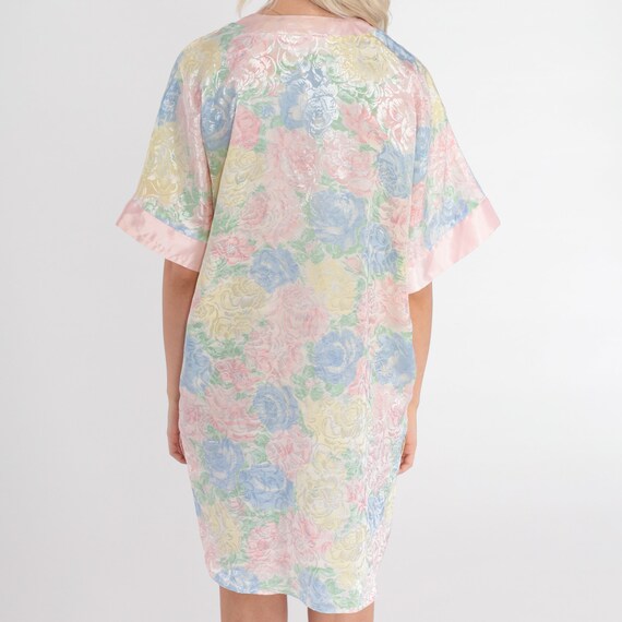 Pastel Floral Nightgown 90s Slip Dress Embossed Butto… - Gem