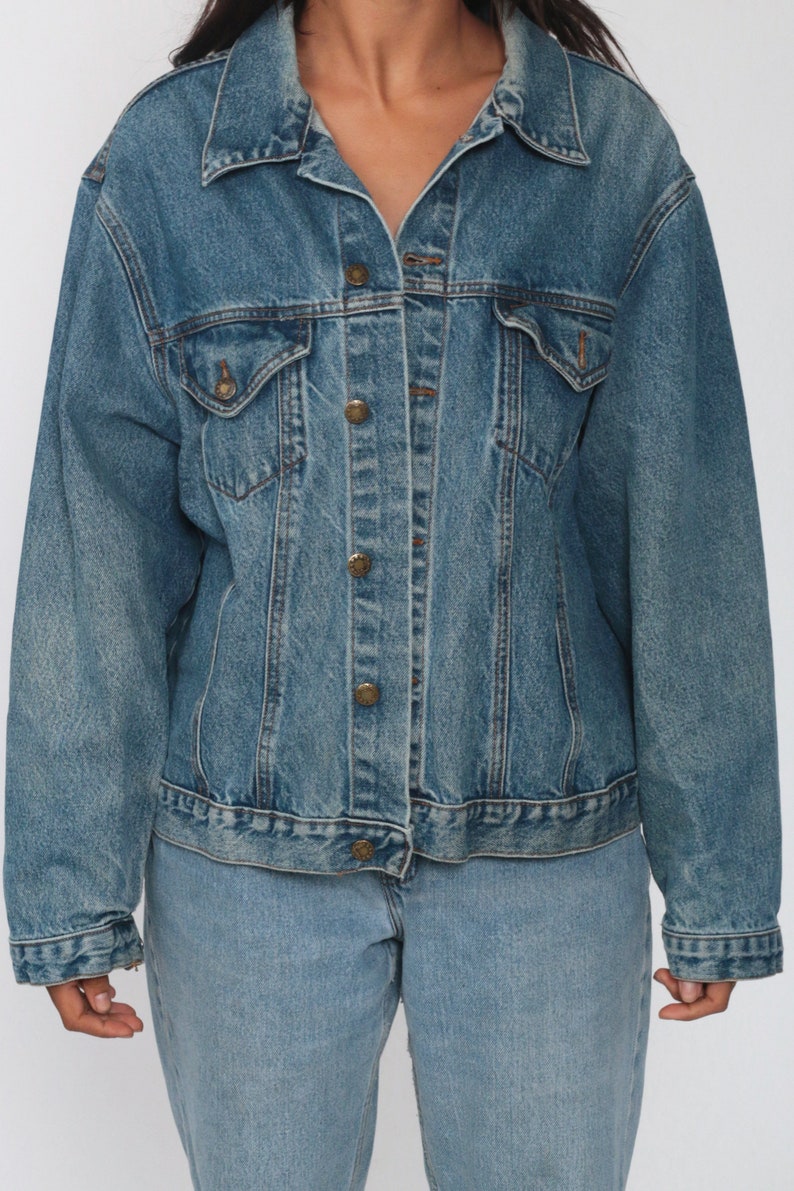 Blue Jean Jacket 90s Denim Jacket Button up Denim Jacket 1990s - Etsy