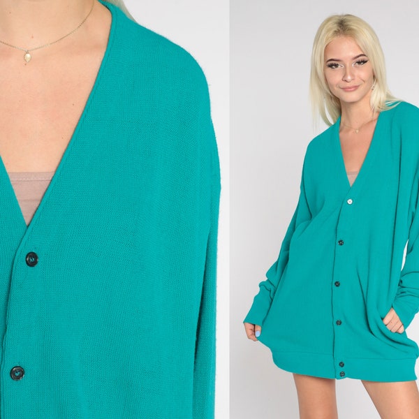 Turquoise Cardigan - Etsy