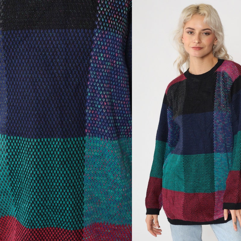 Color Block Sweater - Etsy