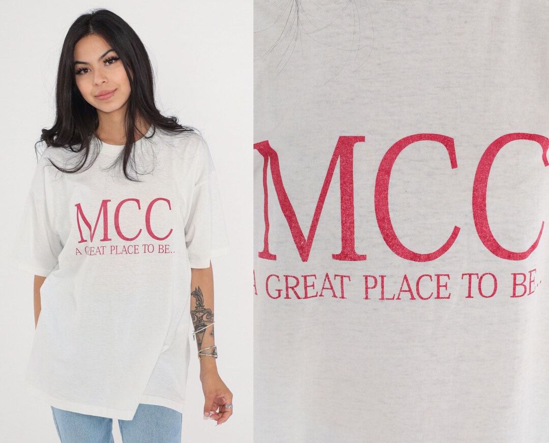 MCC T-shirt 90s Tshirt A Great Place to Be Graphic Tee Community College T Shirt Single Stitch ...