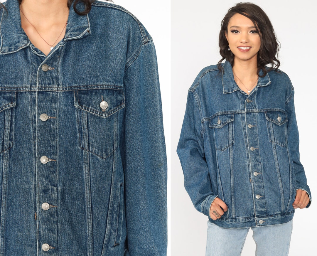 90s Blue Jean Jacket Lucky Star Strauss Denim Jacket Trucker 1990s ...