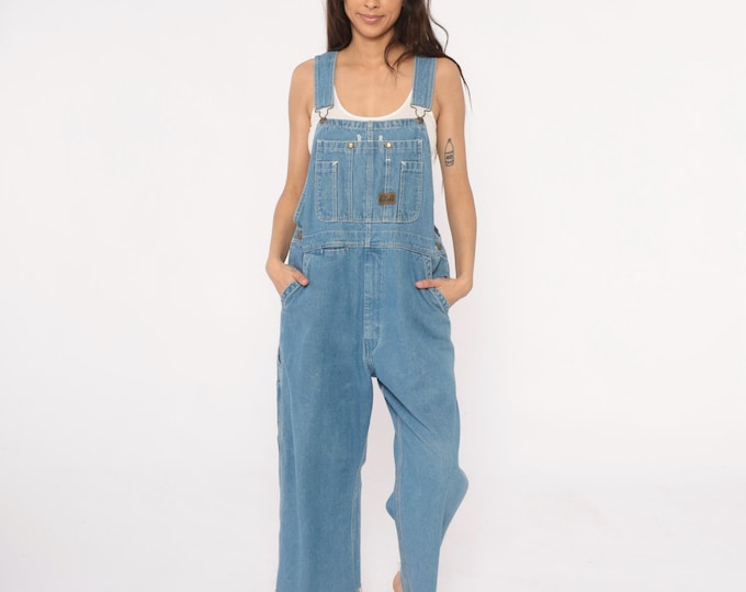 90s Carhartt Overalls 42 Black Work Coveralls Insulated Baggy Pants ...