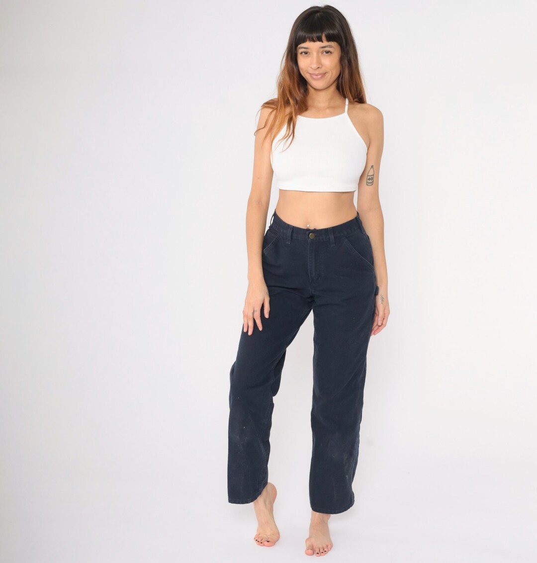 Y2k Black Carhartt Pants Utility Straight Leg Pants Hammer Loop ...