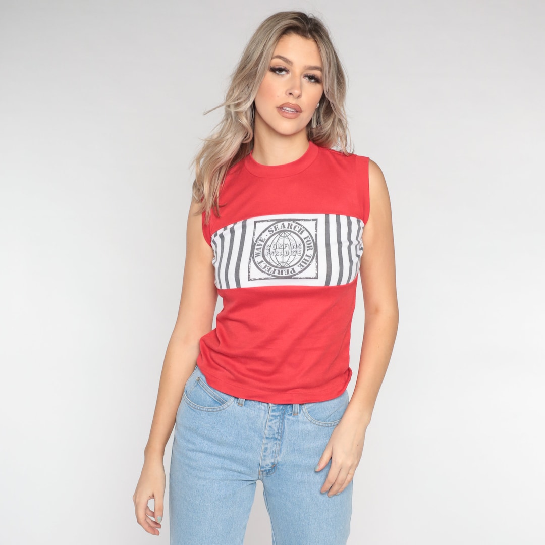 80s Surfer Shirt Surfing Paradise Search for the Perfect Wave Tank Top ...