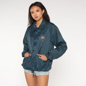Zodiac Windbreaker Jacket 80s Navy Blue Texas Jacket Plain Snap up ...