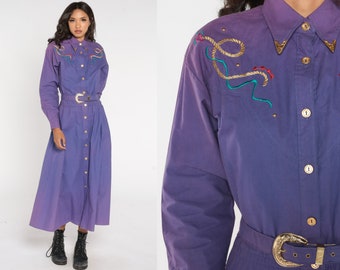 Embroidered Western Dress - Etsy