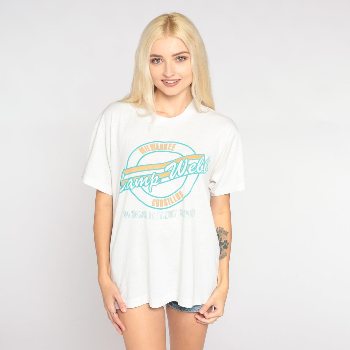 Camp Webb Shirt 90s Bible Camp T-shirt Milwaukee Wisconsin Cursillos ...