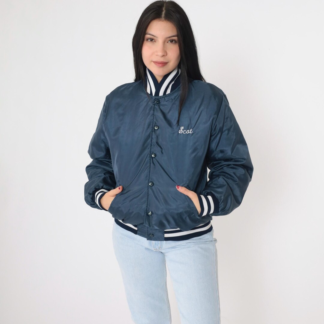 80s Football Jacket Bethel Pop Warner Bomber Jacket Windbreaker Dark ...