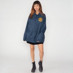Rotary International Jacket 80s Navy Blue Snap up Windbreaker Jacket ...