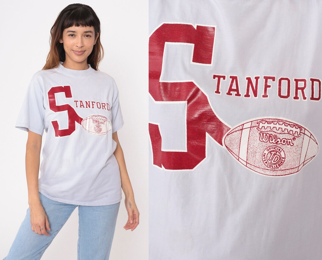 Stanford University Shirt 80s College Football Shirt Tee Graphic ...