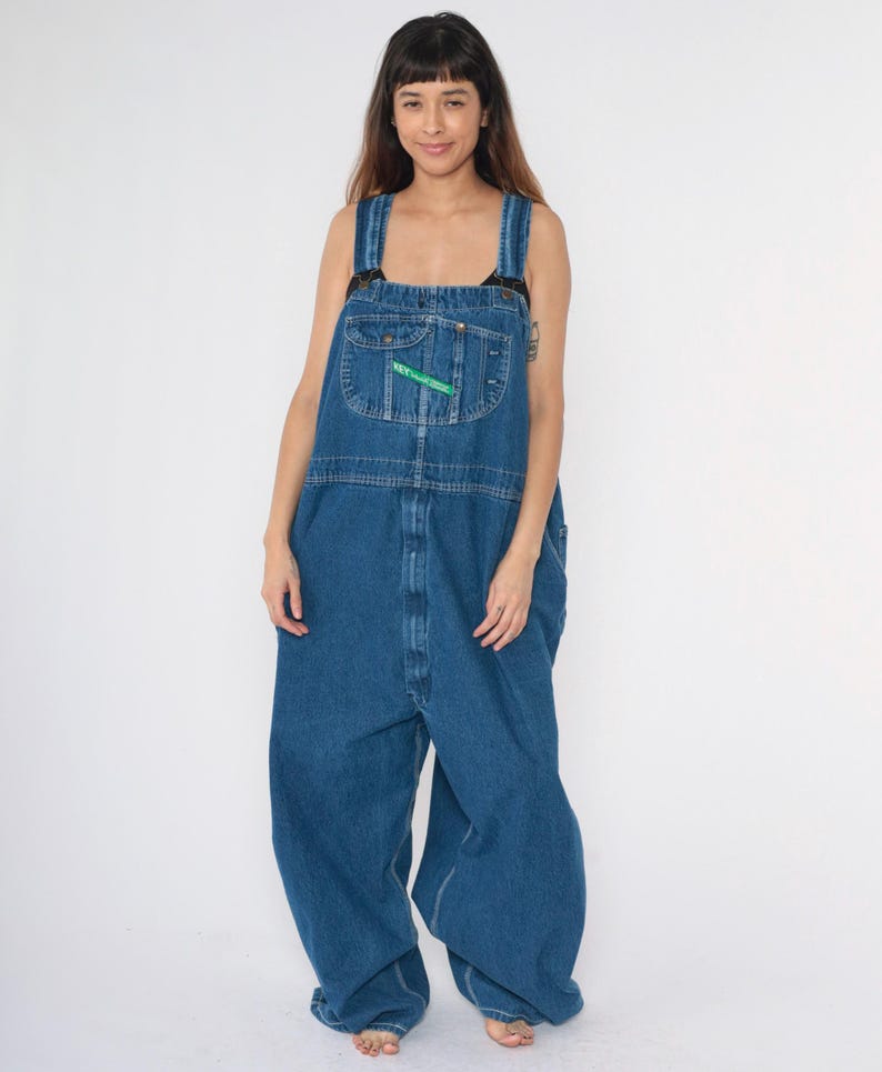 Vintage Key Imperial Overalls 80s Blue Jean Overall Pants Denim ...