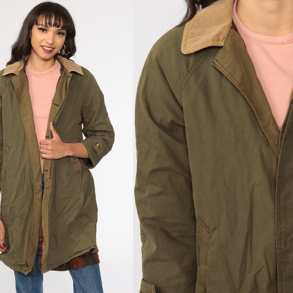 Mens Long Green Army Trench Coat - Etsy