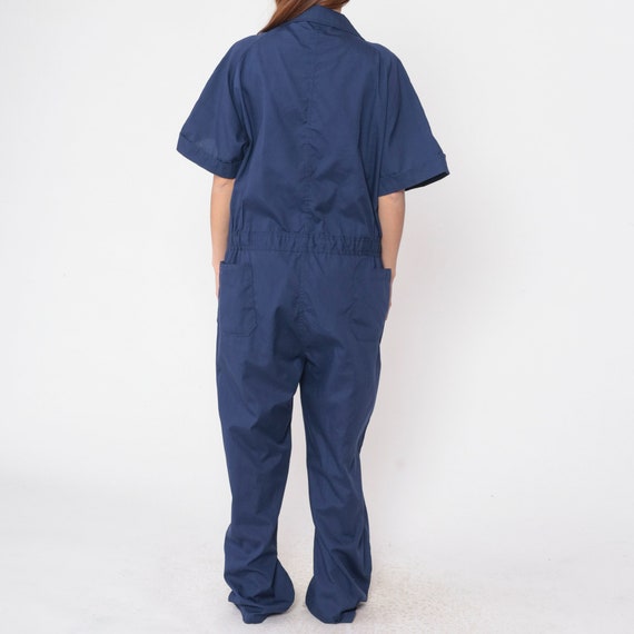 70s Coveralls Dark Blue Walls Utility Boilersuit Boil… - Gem