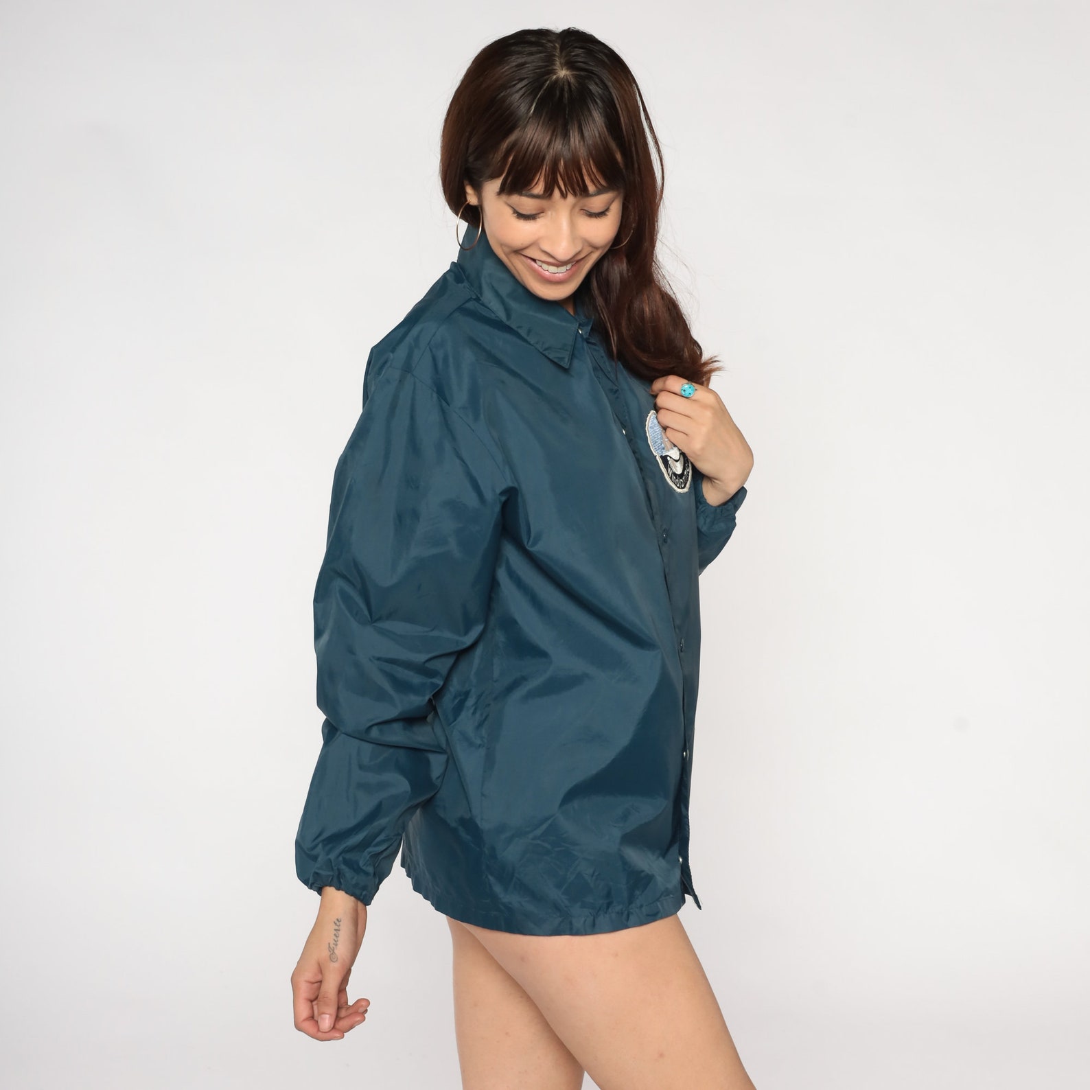 Windjammer Jacket 70s 80s Windbreaker Sailboat Patch Uniform Jacket ...