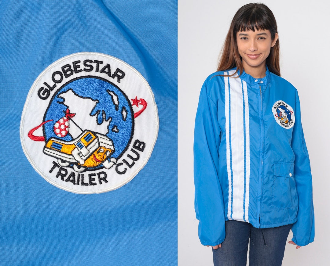 Globestar Trailer Club Windbreaker Jacket Vintage 70s Travel Trailer ...