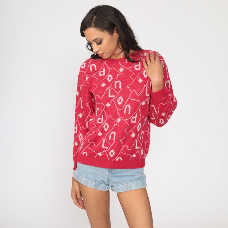 London Sweater 80s Knit Sweater England Sweater UK Pink - Etsy UK