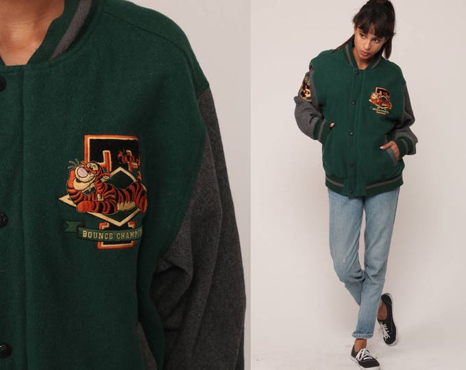 Tigger Jacket Varsity Bomber Jacket Letterman BOUNCE CHAMPION Winnie ...