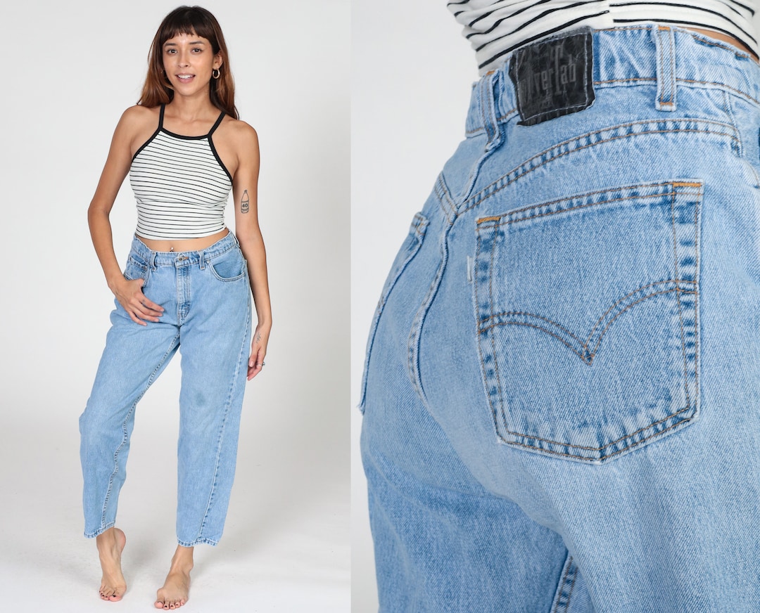 Vintage Levis Silver Tab Jeans 90s Levi Jeans High Waisted Straight Leg ...