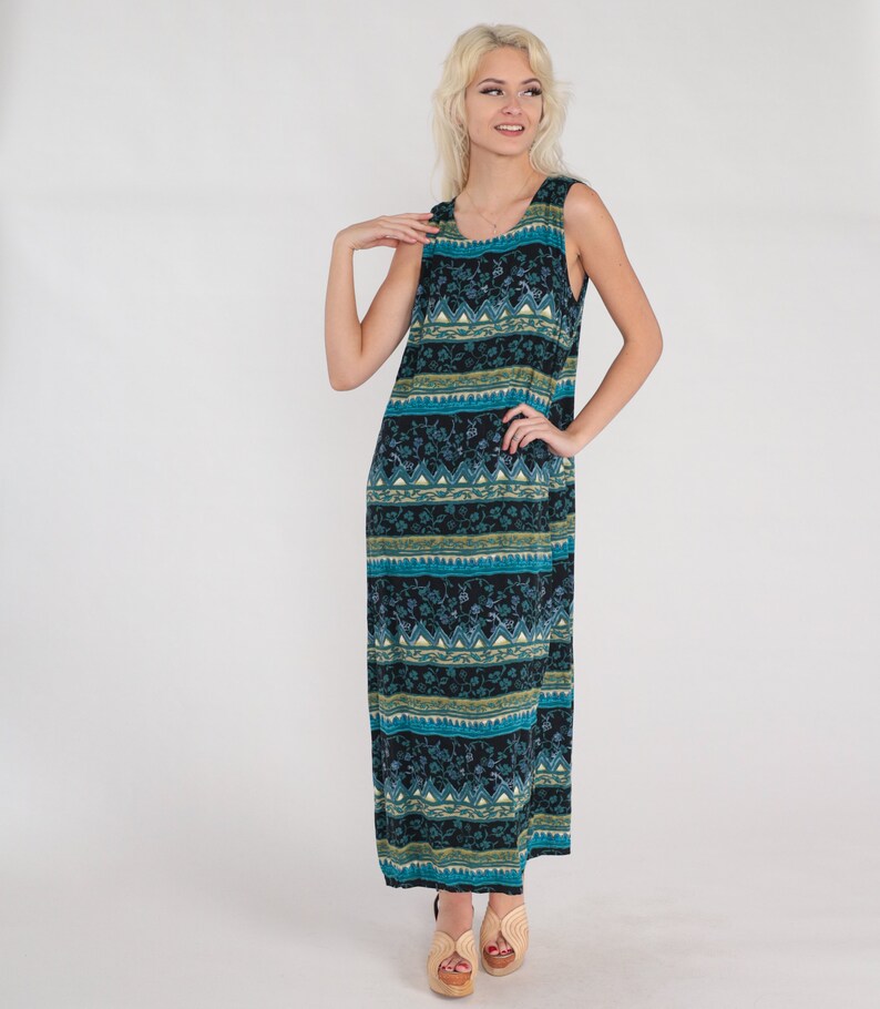 Floral Sundress Y2k Striped Flower Maxi Dress Jumper Shift - Etsy