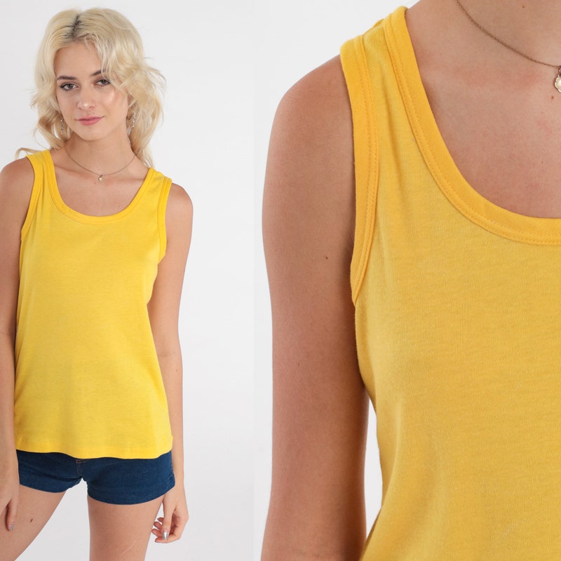 Yellow Tank Top - Etsy