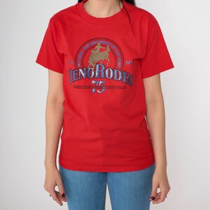 1994 Reno Rodeo Shirt 90s Glitter T-shirt Sparkly Cowboy Graphic Tee ...