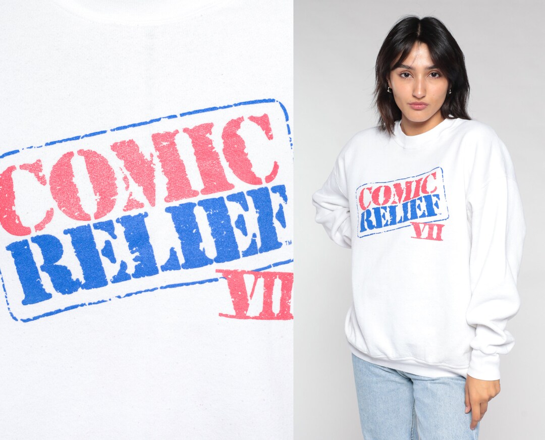 Comic Relief 7 Sweatshirt 1995 Comedy Shirt Robin Williams Whoopi ...