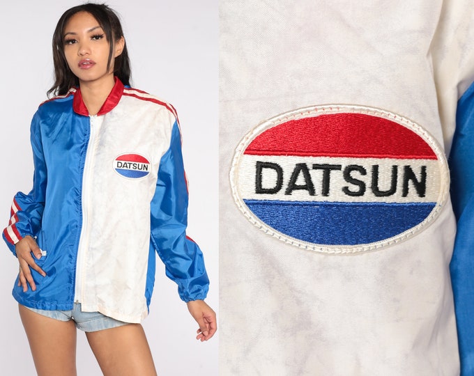 Datsun Windbreaker Jacket 70s 80s Car Uniform Jacket Retro Color Block ...