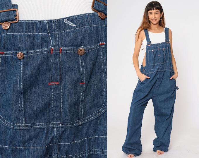 80s Big Mac Overalls Pants Denim Bib Overalls Pants Baggy Overalls Blue ...