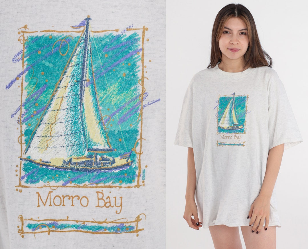 Morro Bay Shirt 90s Beach Sailboat Graphic T Shirt Tourist California ...