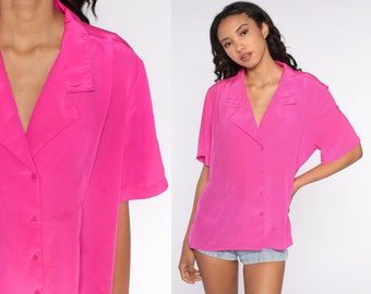 Hot Pink 80s Shirt - Etsy