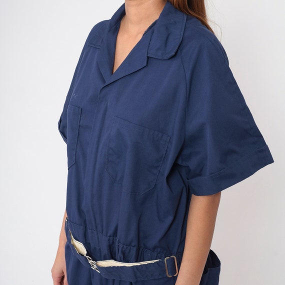 70s Coveralls Dark Blue Walls Utility Boilersuit Boil… - Gem