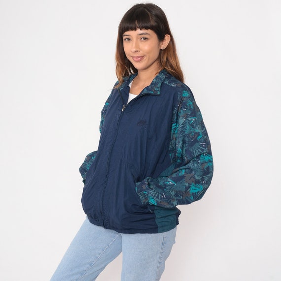 Blue Nike Windbreaker Jacket 90s Nylon Shell Zip Jack… - Gem