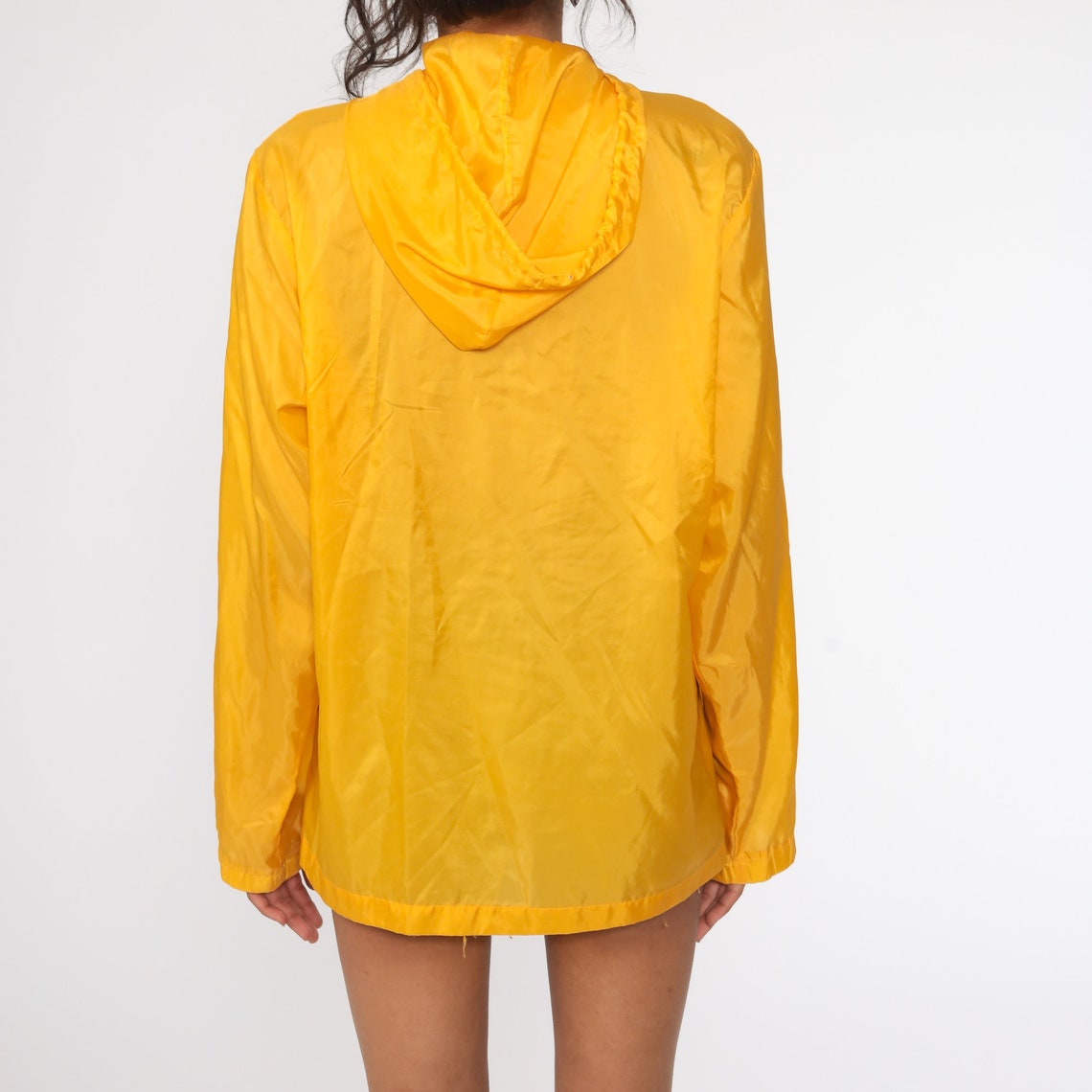 Yellow Hooded Jacket 80s Long Island Marathon Jacket Running - Etsy