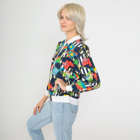 90s Nautical Windbreaker Jacket World Flags Print Sai… - Gem