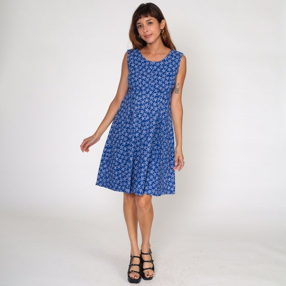 Starfish Sundress 80s Tropical Beach Dress Blue Boho … - Gem