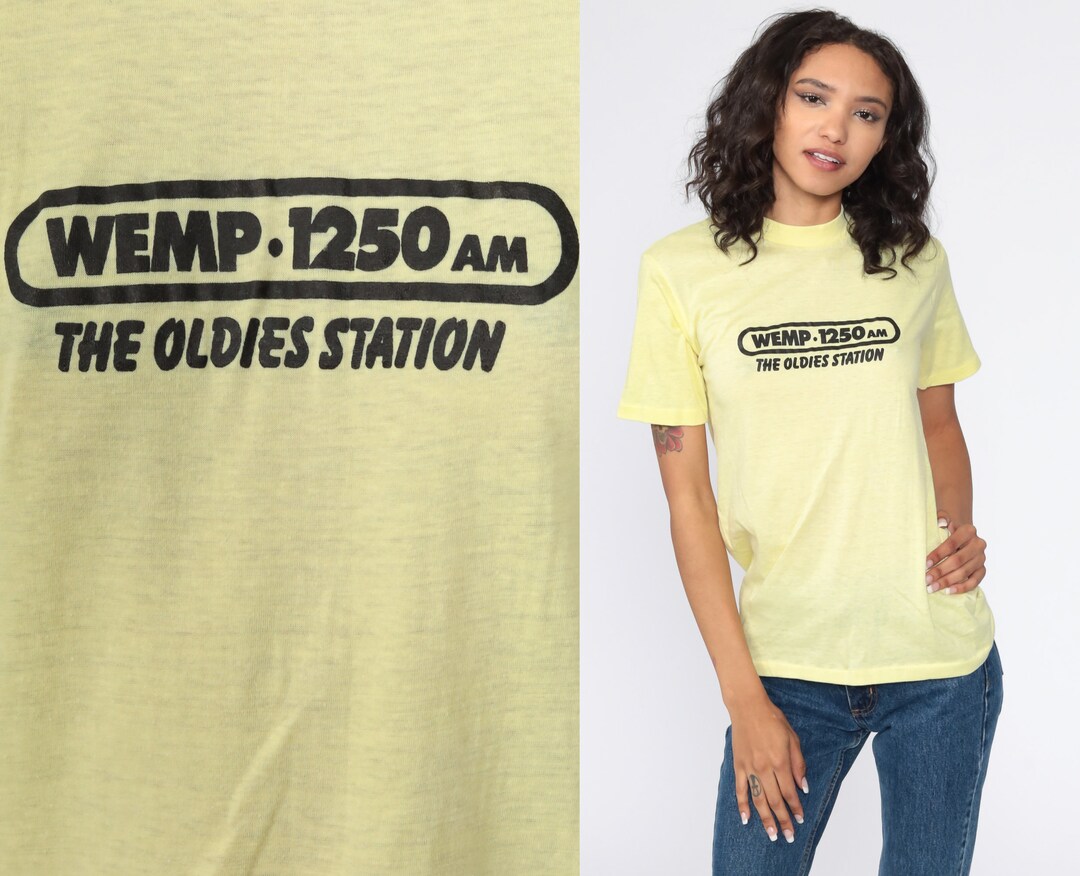 Oldies Radio Tshirt 80s Shirt Music Radio Station WEMP 1250 AM Radio ...